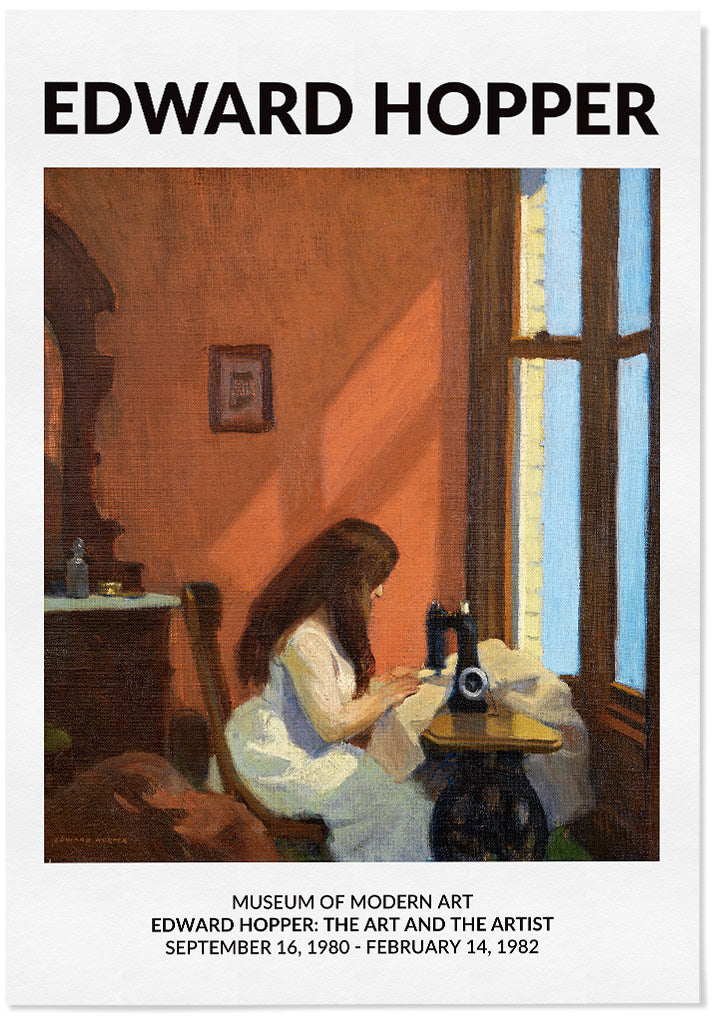 Edward Hopper Art Print | Girl at Sewing Machine – Posterist