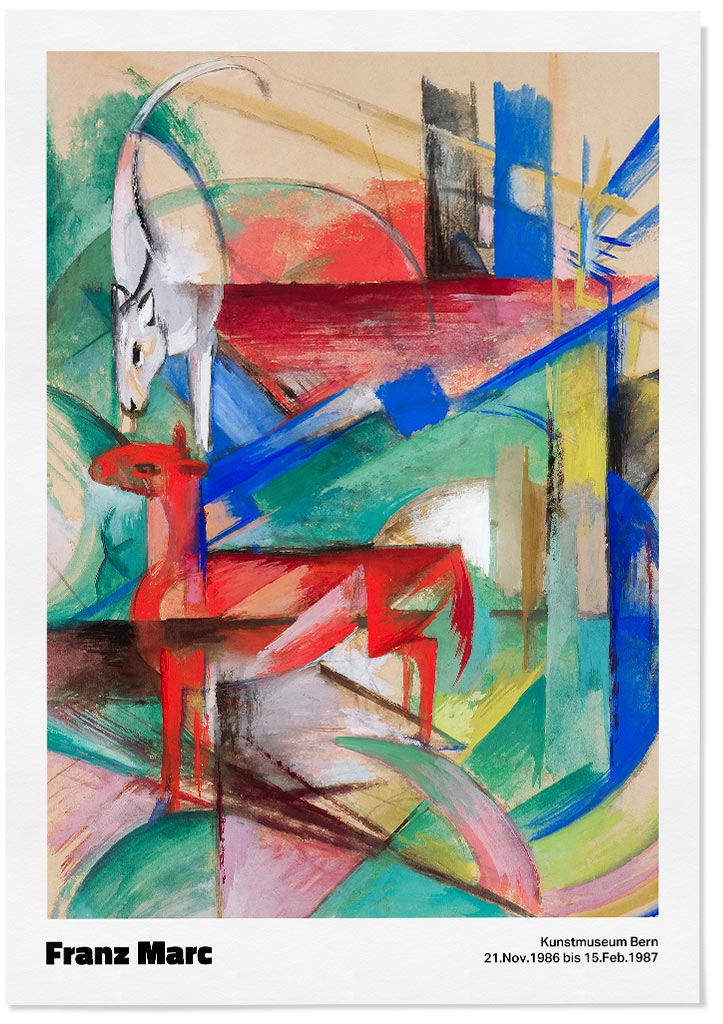 Landscape with Animals | Franz Marc Art Poster – Posterist