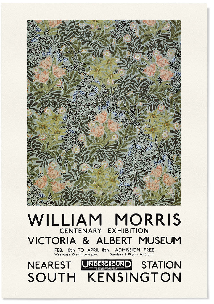 William Morris Exhibition Poster | Vintage Floral Art Print – Posterist