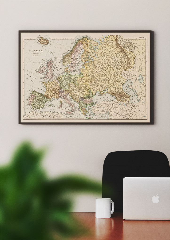 Political Map of Europe 1892 | Vintage History Map Collection – Posterist