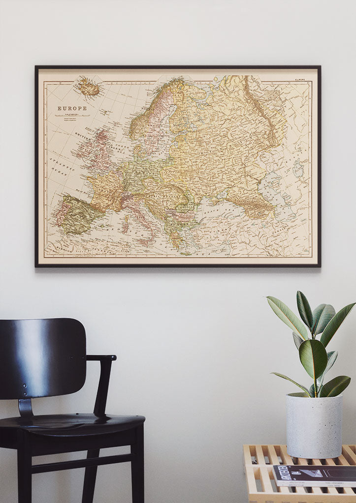 Political Map of Europe 1892 | Vintage History Map Collection – Posterist
