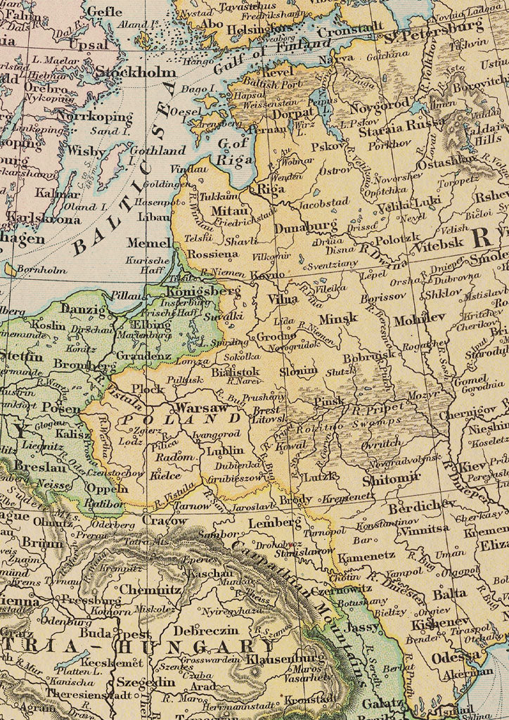 Political Map of Europe 1892 | Vintage History Map Collection – Posterist