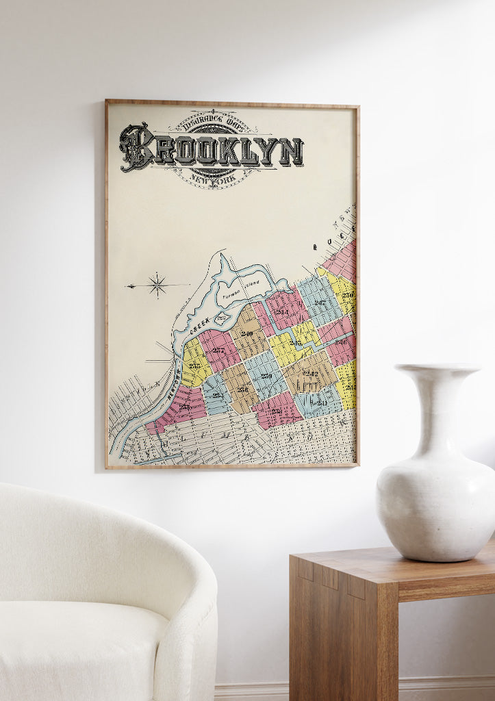 Brooklyn Vintage Map | High Quality Reproductions – Posterist