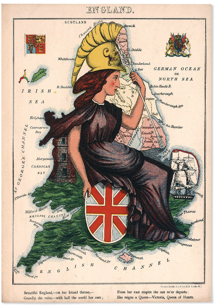 England Pictorial Map from the Victorian Era | Maps of Great Britain ...