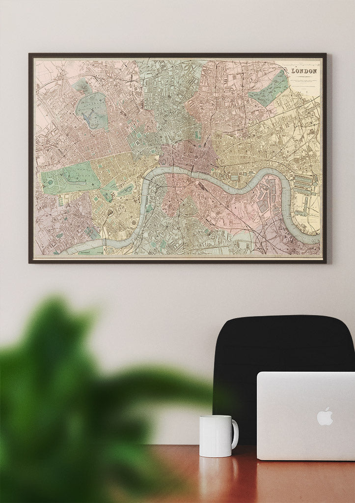 Vintage London Map 1879 | Vintage London Map Collection – Posterist