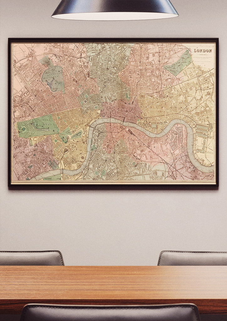 Vintage London Map 1879 | Vintage London Map Collection – Posterist