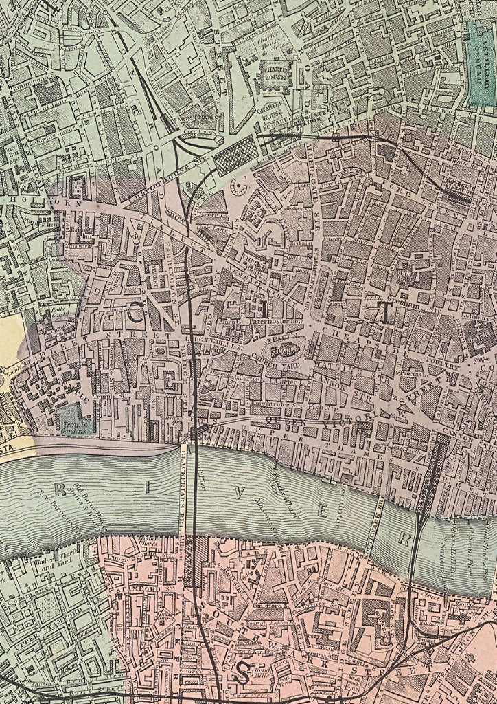 Vintage London Map 1879 | Vintage London Map Collection – Posterist