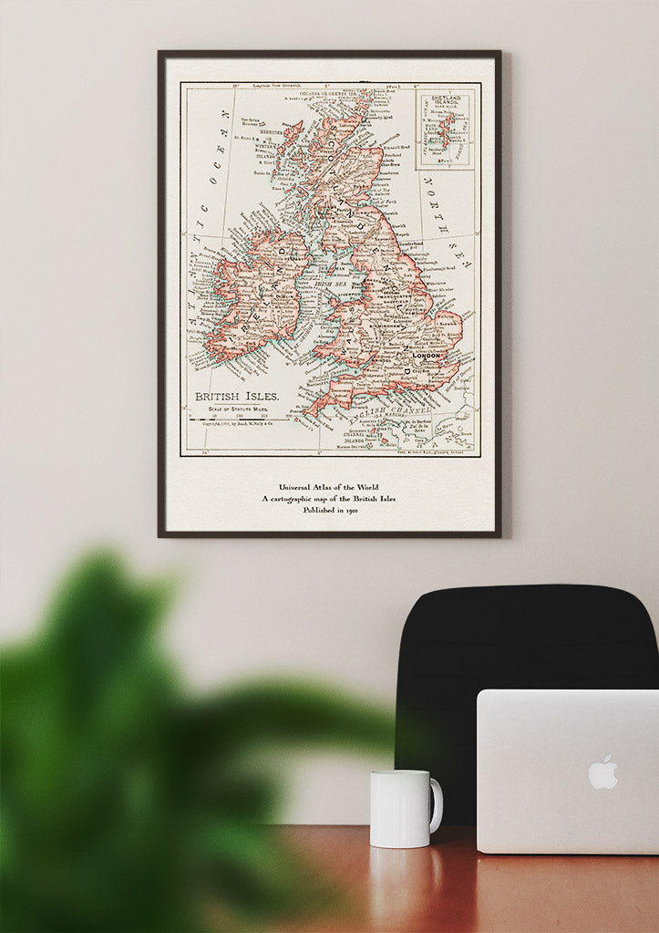 British Isles Vintage Map | Collection of Old Maps and Atlases – Posterist