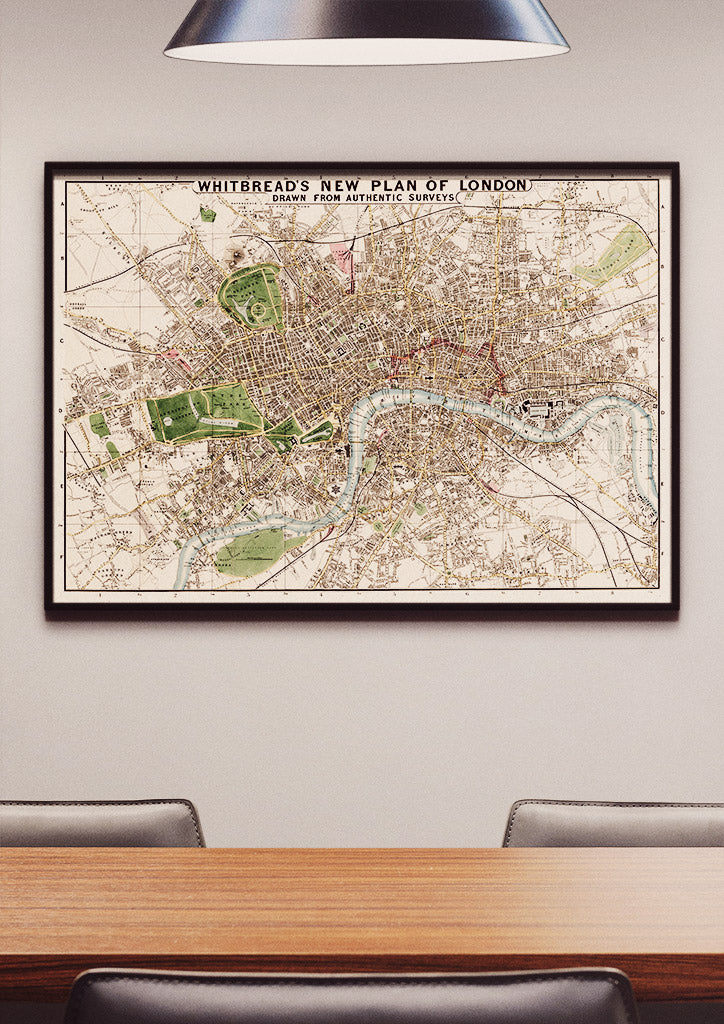 Whitbread's New Plan of London | Vintage London Map Collection – Posterist
