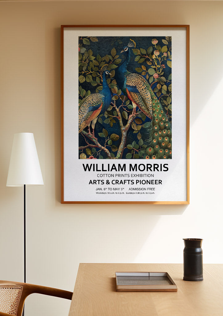 William Morris Art Exhibition Poster | Peacocks on a Tree – Posterist