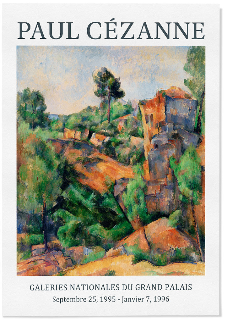 Paul Cezanne Bibemus Quarry Art Print | Mid-Century Exhibition Poster ...