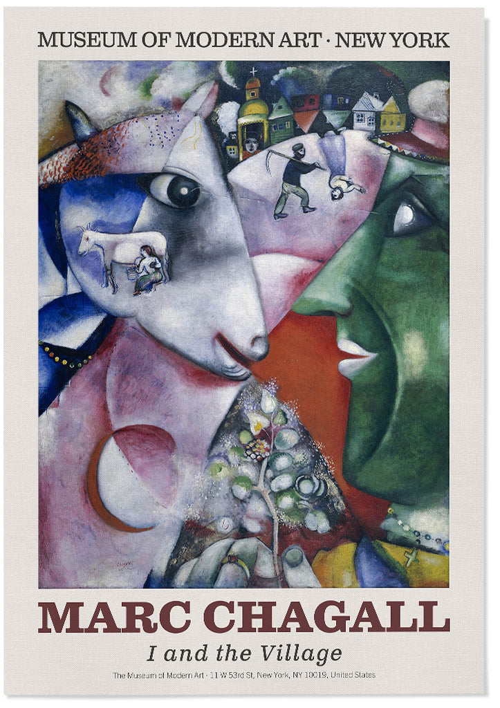 Marc Chagall Art Poster - I and the Village – Posterist