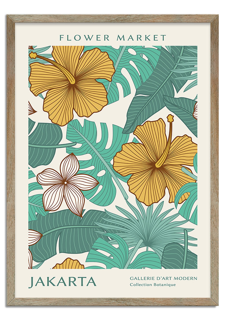 Jakarta Flower Market Poster - Floral Art Prints – Posterist
