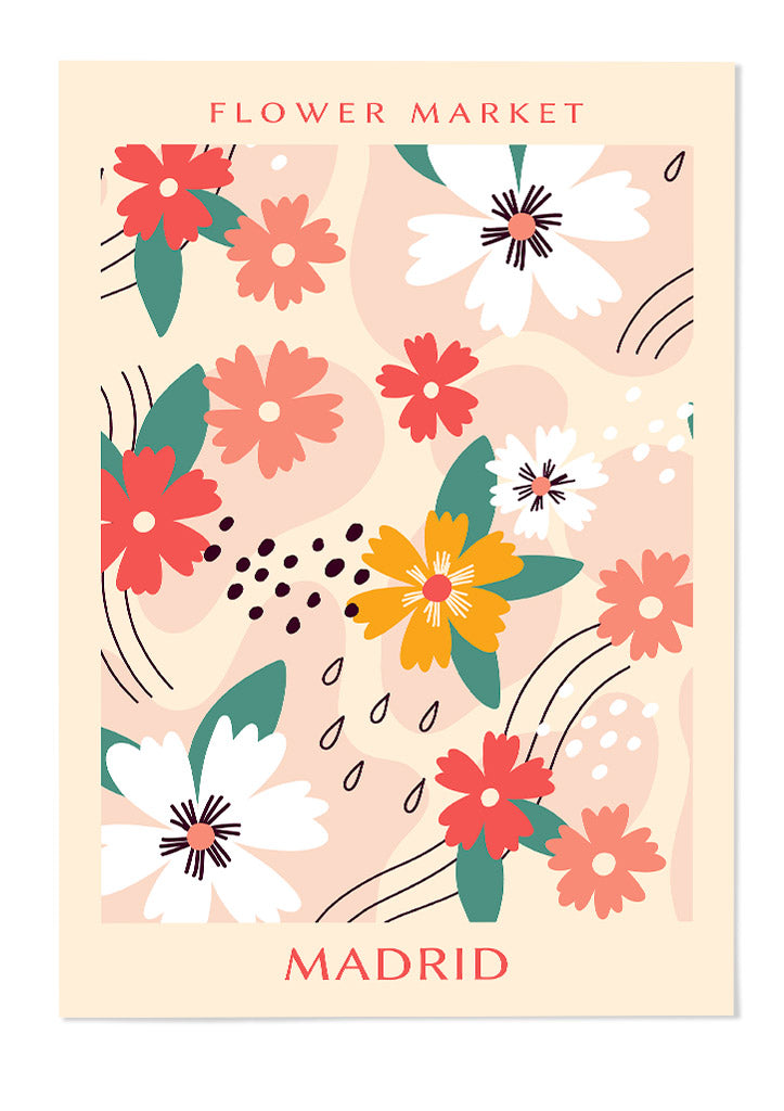 Madrid Flower Market Poster - Floral Print Collection – Posterist
