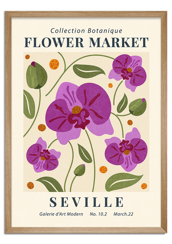 Flower Market Poster Seville | Floral Art Print – Posterist