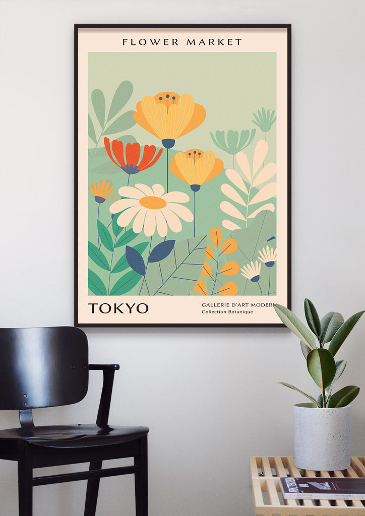 Tokyo Flower Market Poster - Floral Art Prints – Posterist