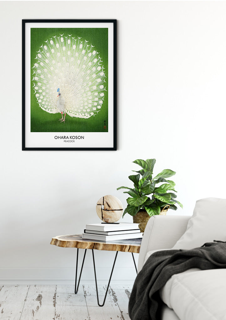 Ohara Koson Peacock Painting | Japanese Print Collection – Posterist